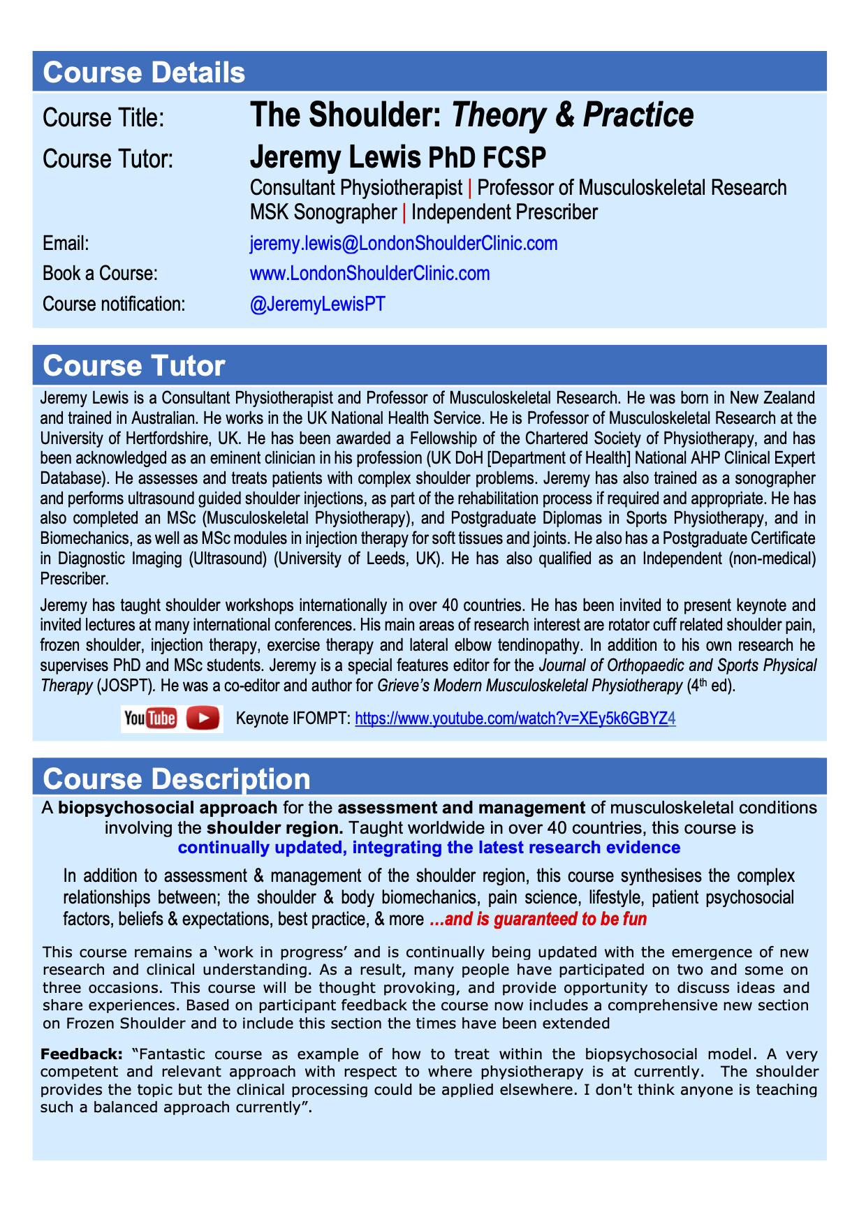 Events und Kongresse - OMT Deutschland